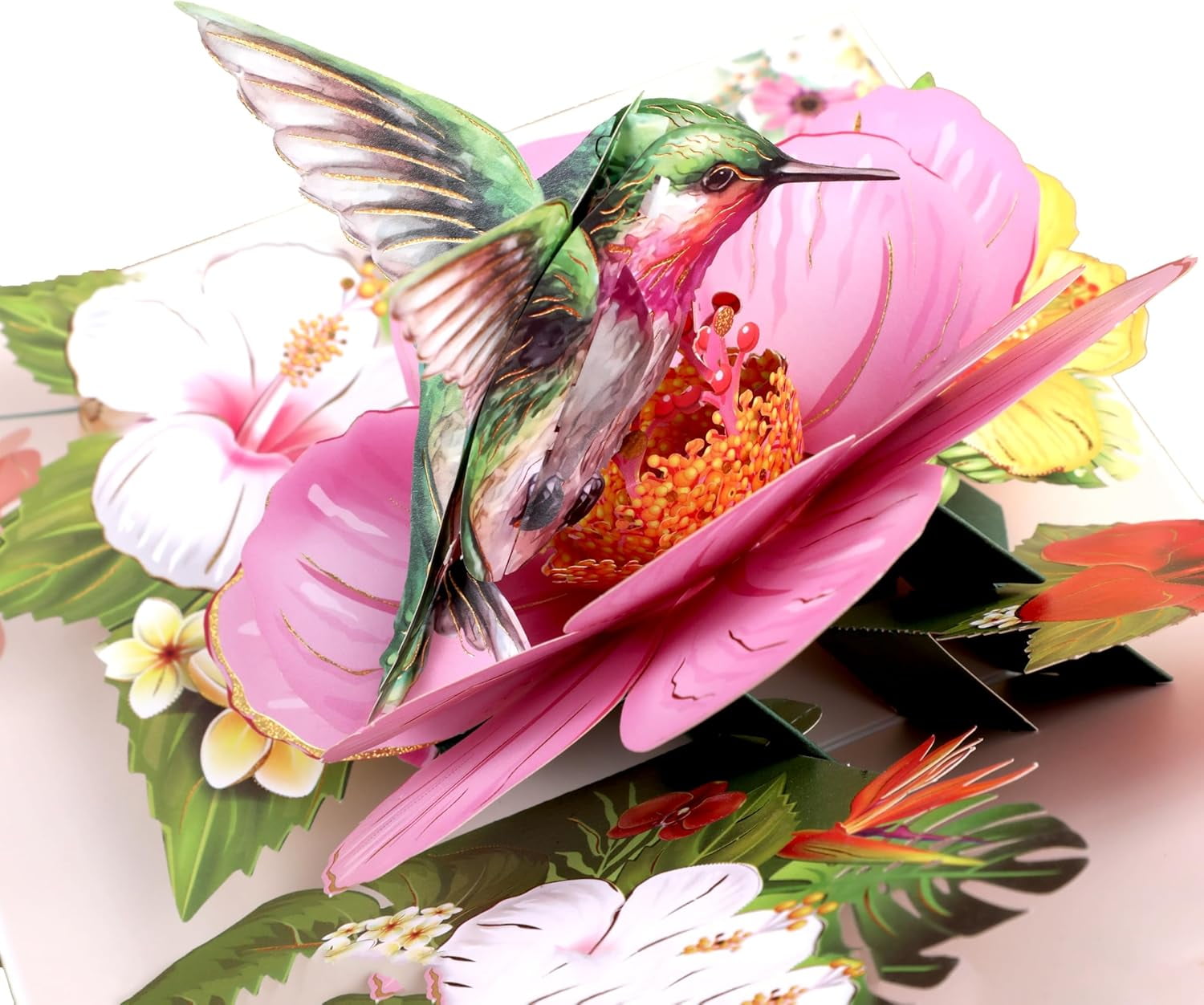 Birthday Card, Hover Hummingbird Pop Up Card, 5x7-3D Greeting Card with ...