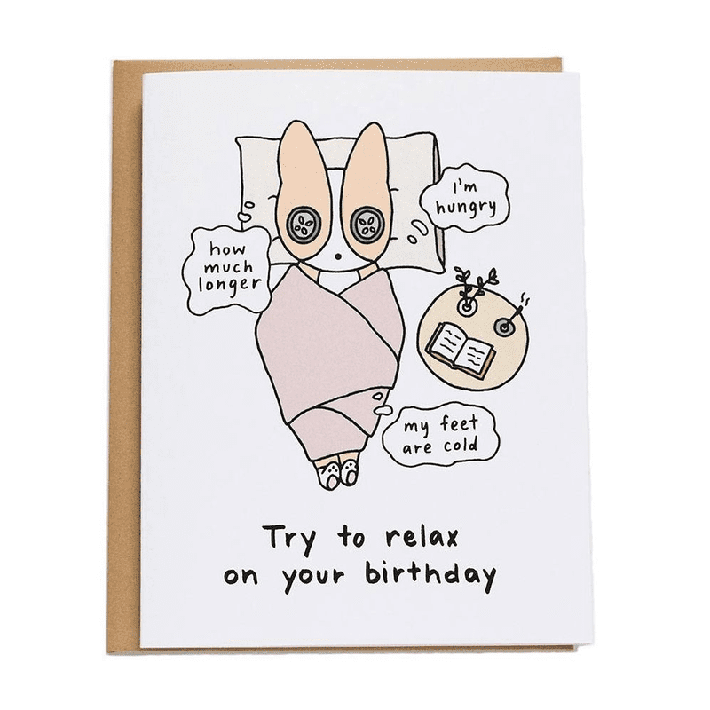 Birthday Card for Relaxation – “Try to Relax on Your Birthday” Funny ...
