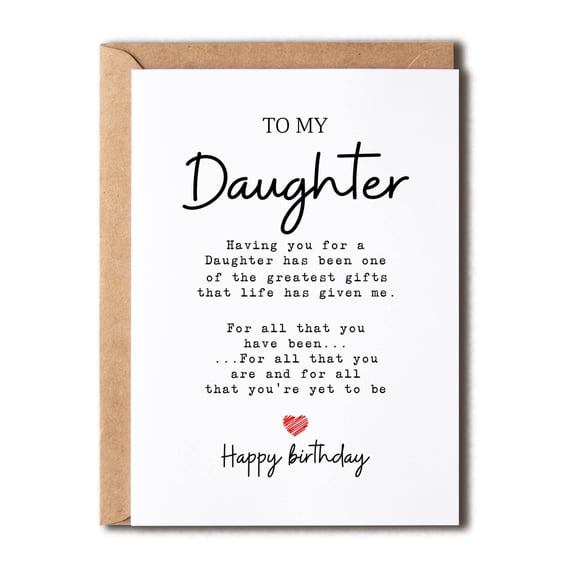 Birthday Card for Daughter – Heartfelt Message – Perfect for ...