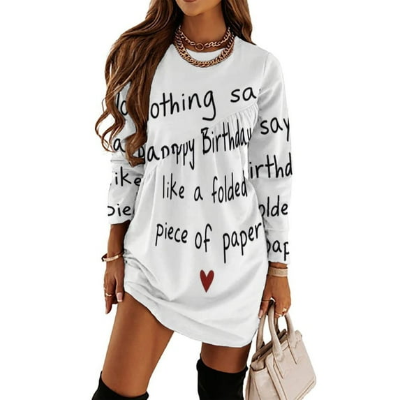 Birthday Card with Folded Paper Loose Dress Evening Dress Summer ...