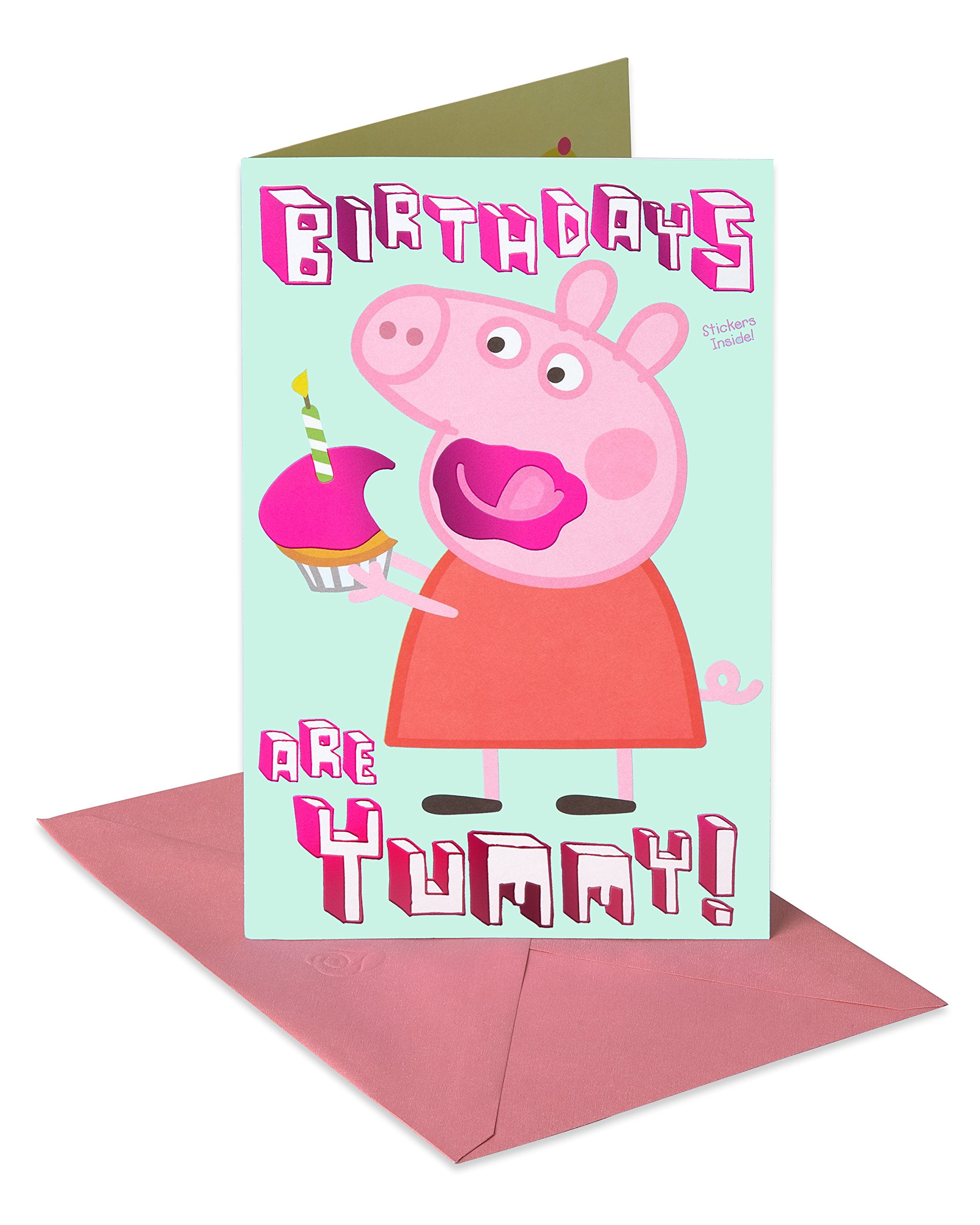 Birthday Card with Stickers for Girl (Peppa Pig).|Birthday Card for ...