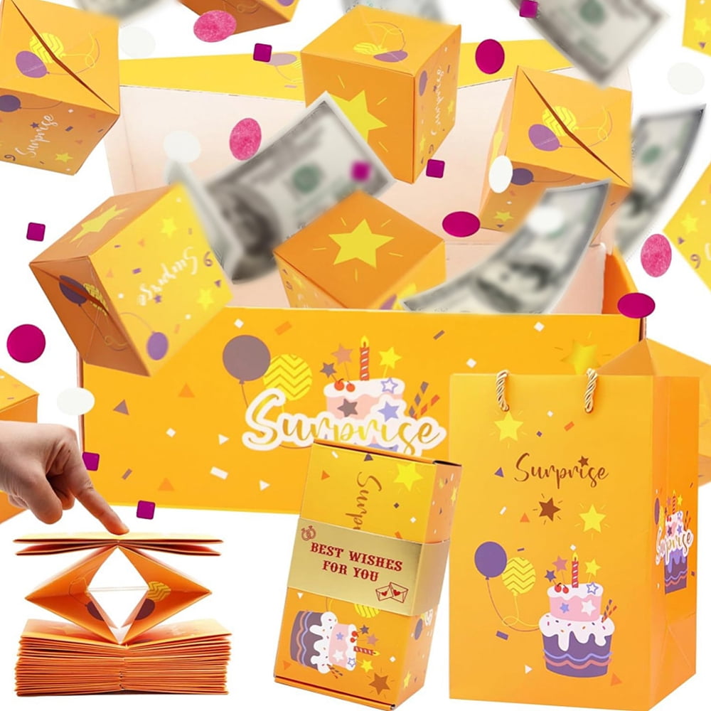 Birthday Cardboard DIY Surprise Gift Box Creative Bounce Boxes Sets ...