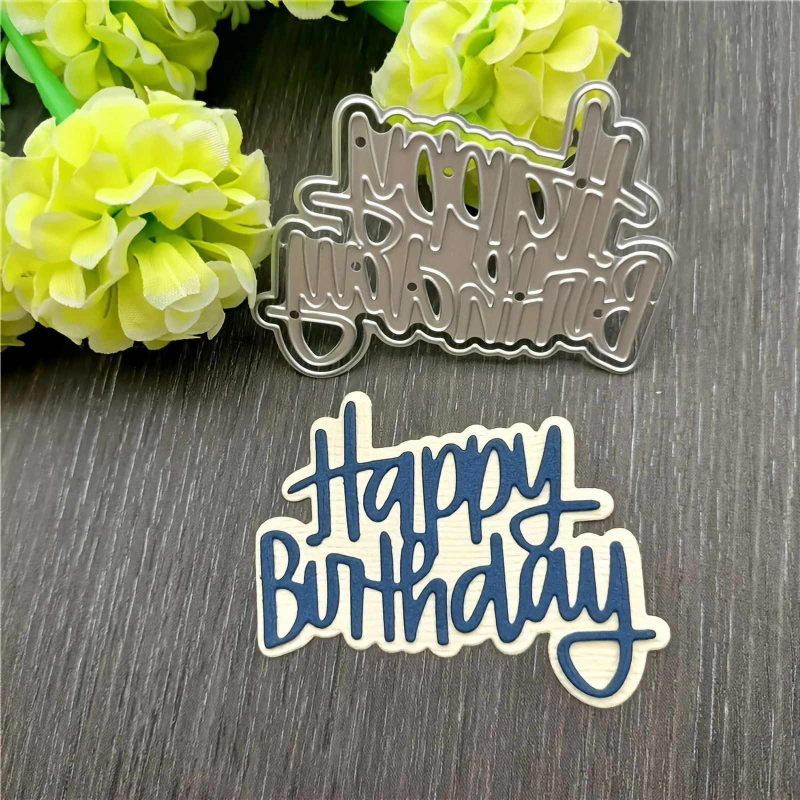 Birthday Cards Die Cuts for Card Making, Ouginx Happy Birthday Metal ...