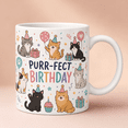 Birthday Cat Mug Purr-fect Birthday 2D Flat Mug for Cat Lovers Gift ...