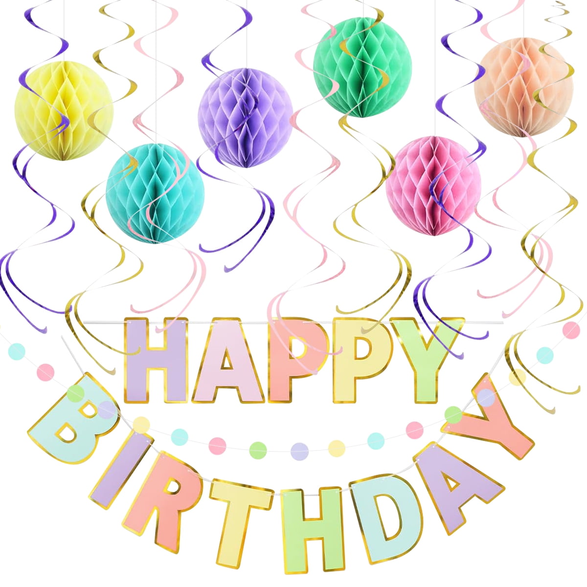 Kabuer Birthday Celebration Kit with Happy Birthday Banner for Women ...