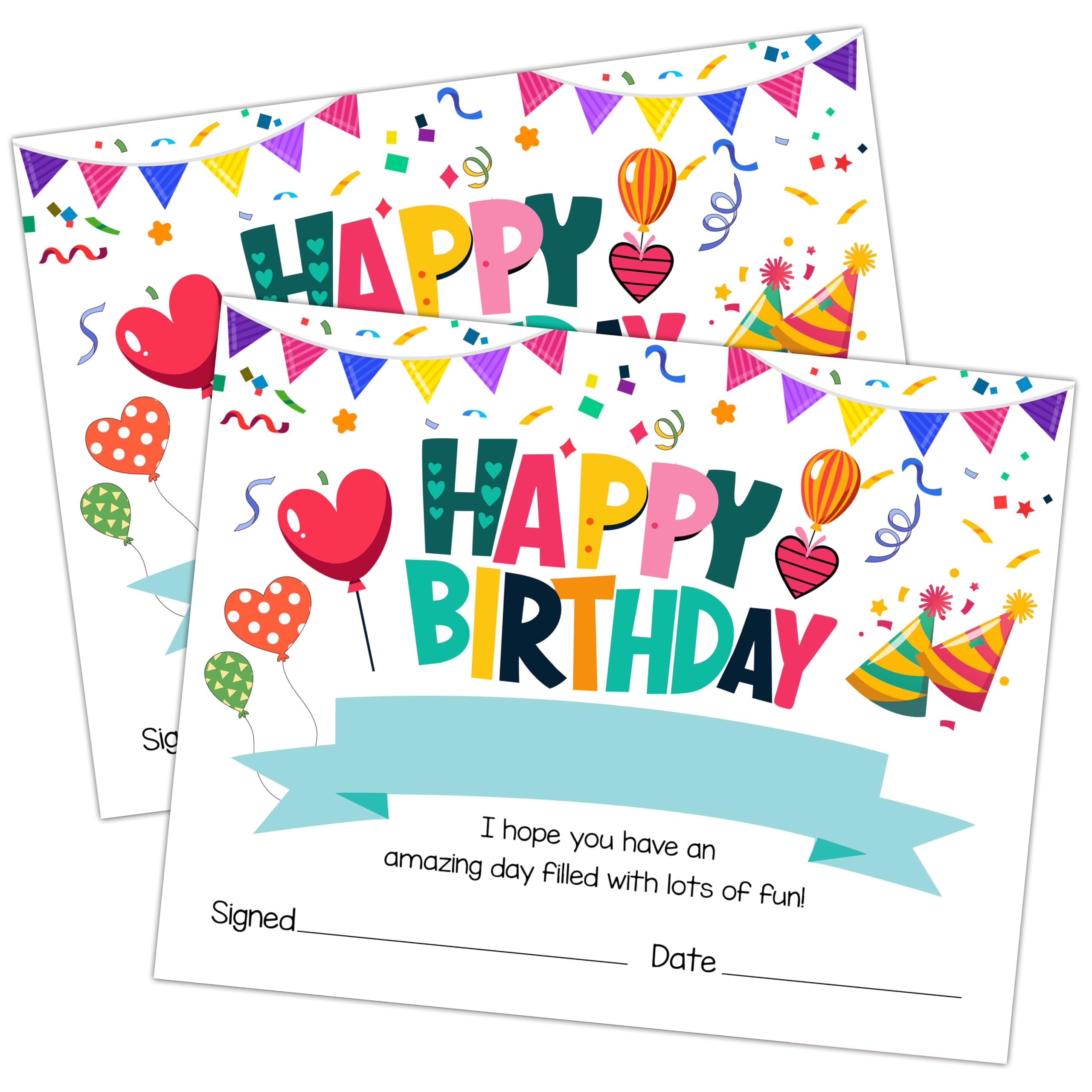 Birthday Certificates for Students Kids, 25 SMRPcs Colorful Birthday ...
