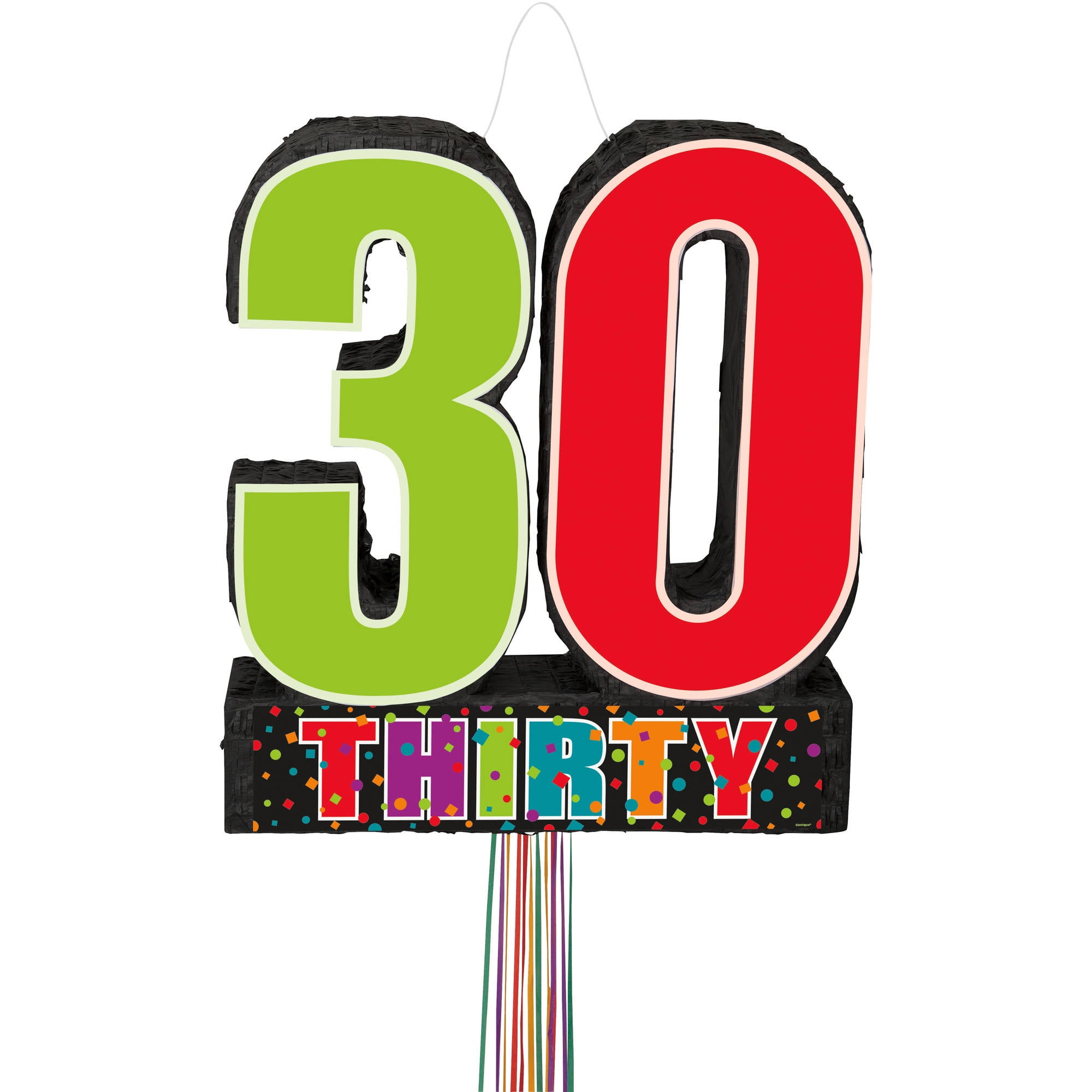 Birthday Cheer 30th Birthday Pinata, Pull String - Walmart.com