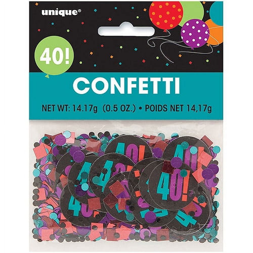 Birthday Cheer 40th Birthday Confetti - Walmart.com