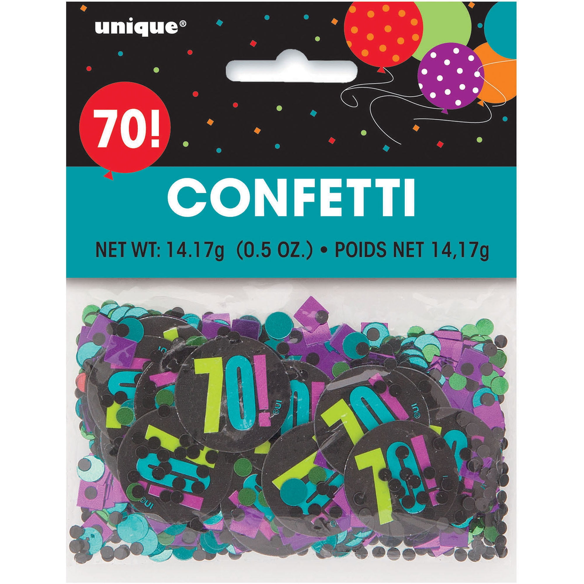 Birthday Cheer 70th Birthday Confetti, 0.5 oz - Walmart.com