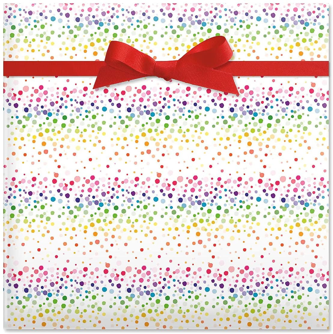 Birthday Confetti Stripes Jumbo Gift Wrap Roll – 23 Inches x 32 Feet ...