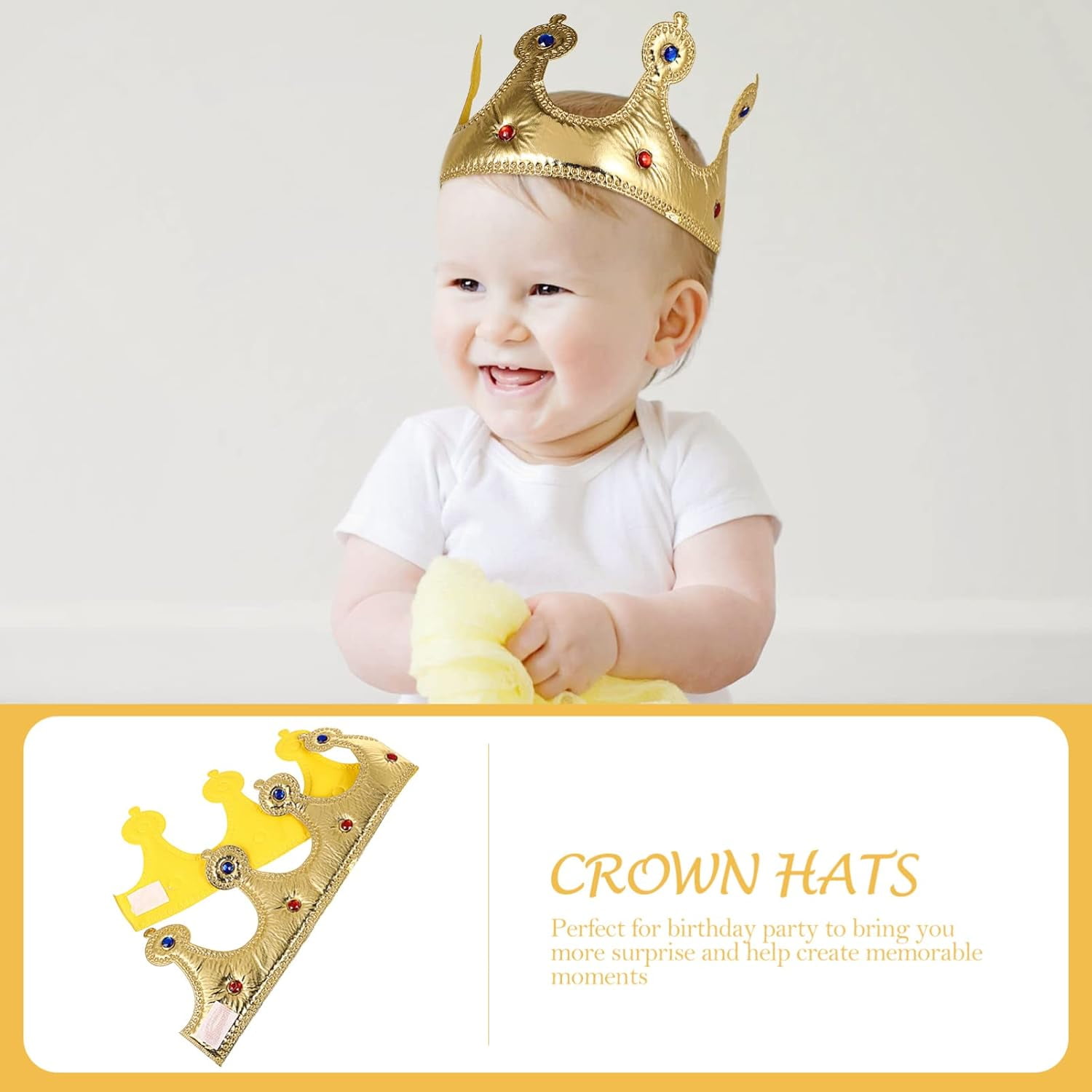 Birthday Crown Hat King Crown Adjustable Crown Birthday Party Crowns ...