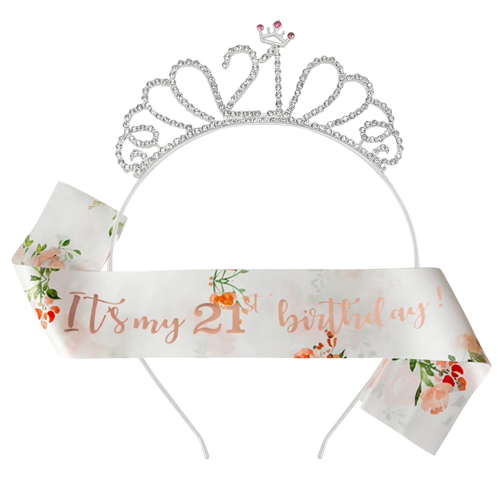 Birthday Crown & Headband Set - Birthday Suit Hoop with Number Strap ...