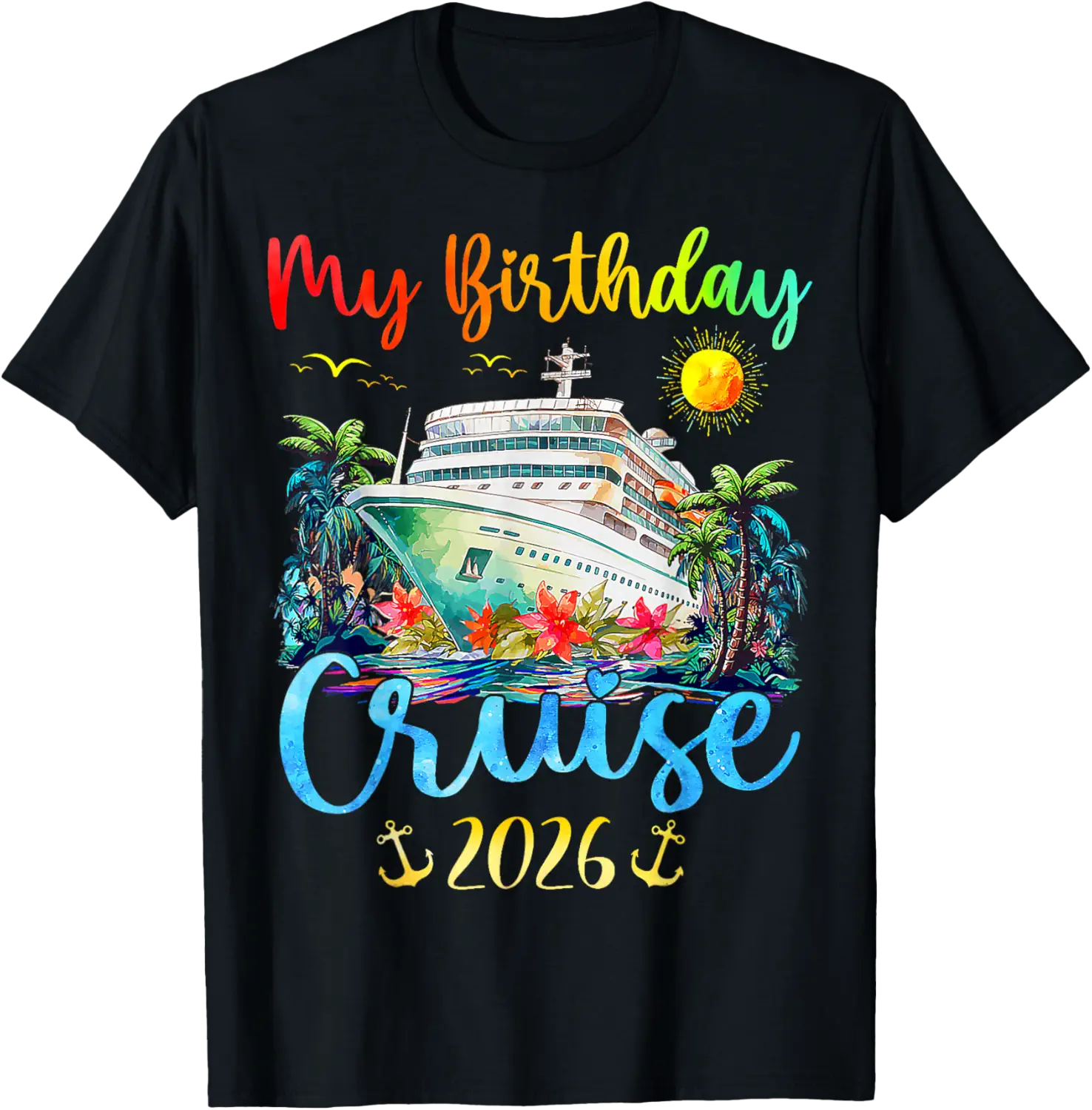 Birthday Cruise Ship Party Vacation T-Shirt - Walmart.com
