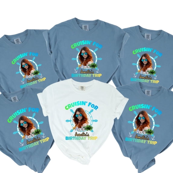 Birthday Cruise Shirt Custom Photo Trip Tee - Walmart.com