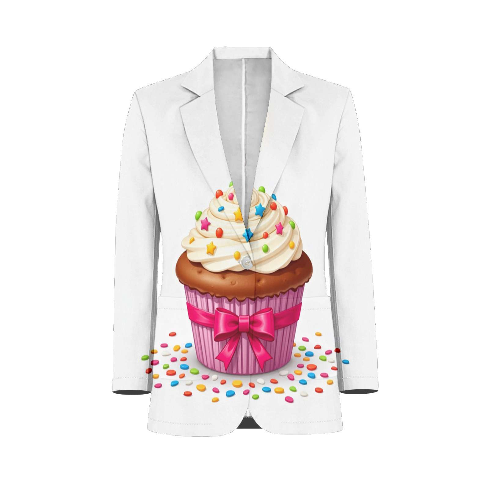 Birthday Cupcake With Burning Candle Mens Suits Shawl Collar Slim Fit ...