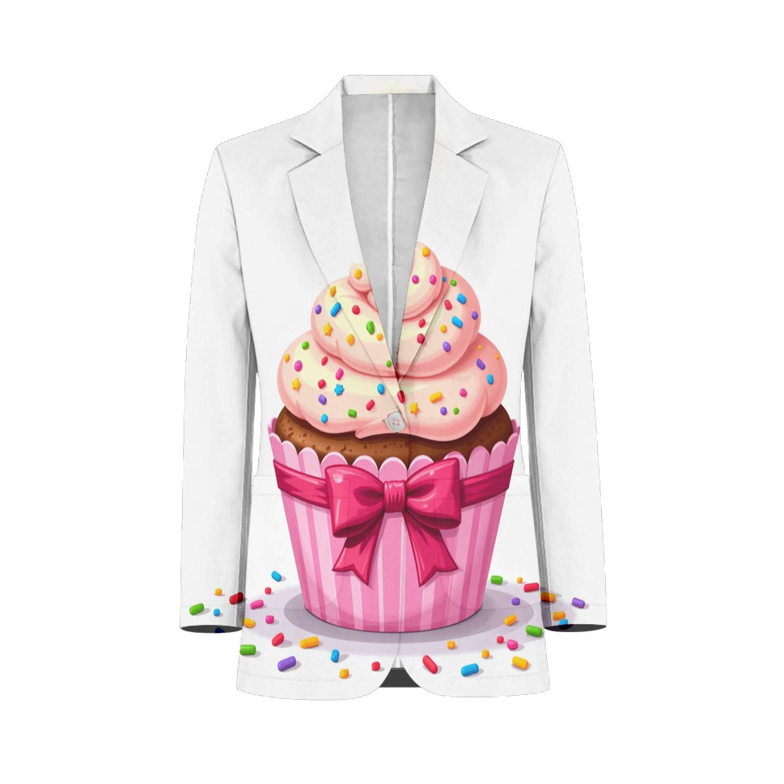 Birthday Cupcake With Candle Burning Mens Suits Shawl Collar Slim Fit ...