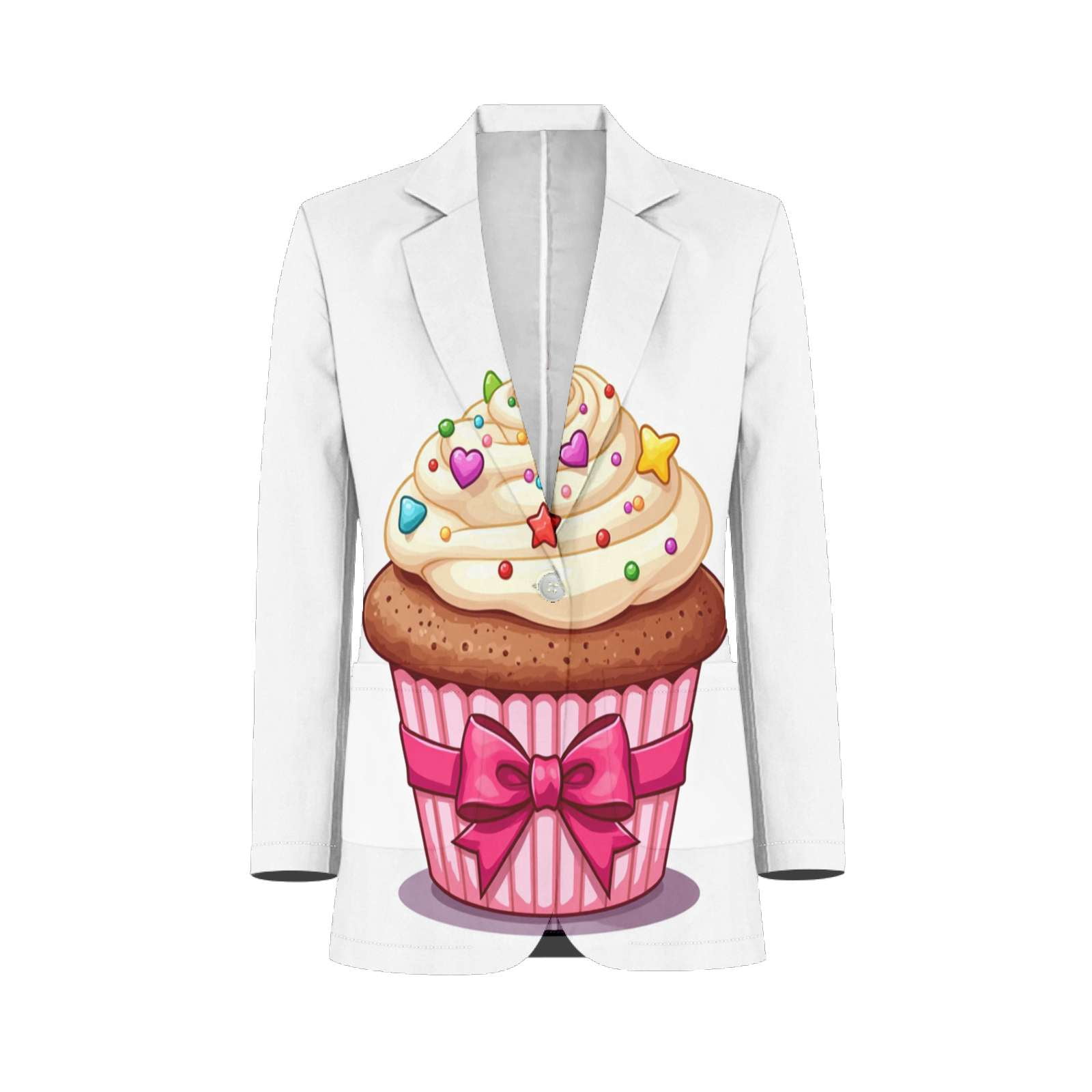 Birthday Cupcake With Candle Burning Mens Suits Shawl Collar Slim Fit ...