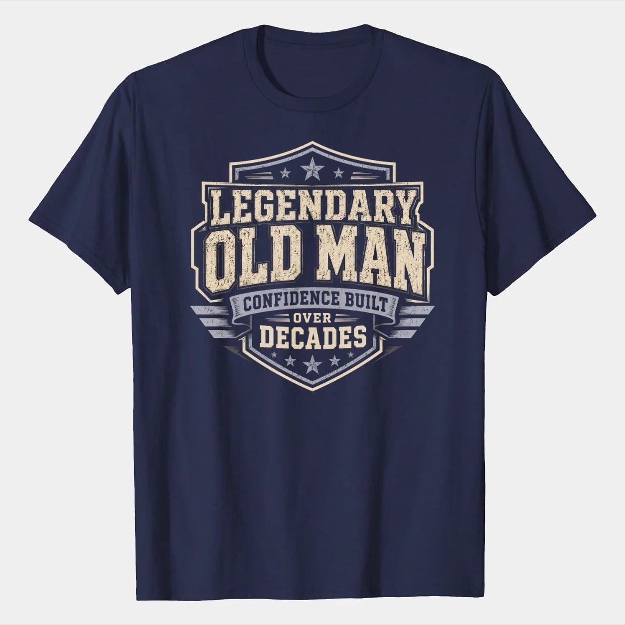 Birthday Dad Shirt Bold Badge Graphic Funny Old Man Humor T-Shirt Gift ...