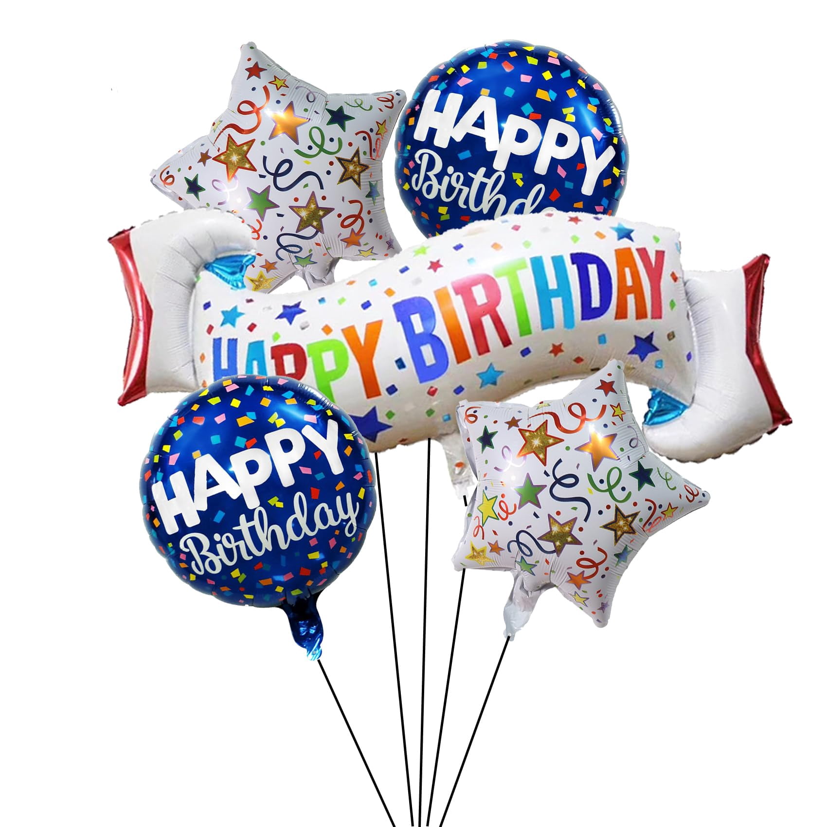 Birthday Decoration Set CORNET Colorful Happy Birthday Banner Balloon ...