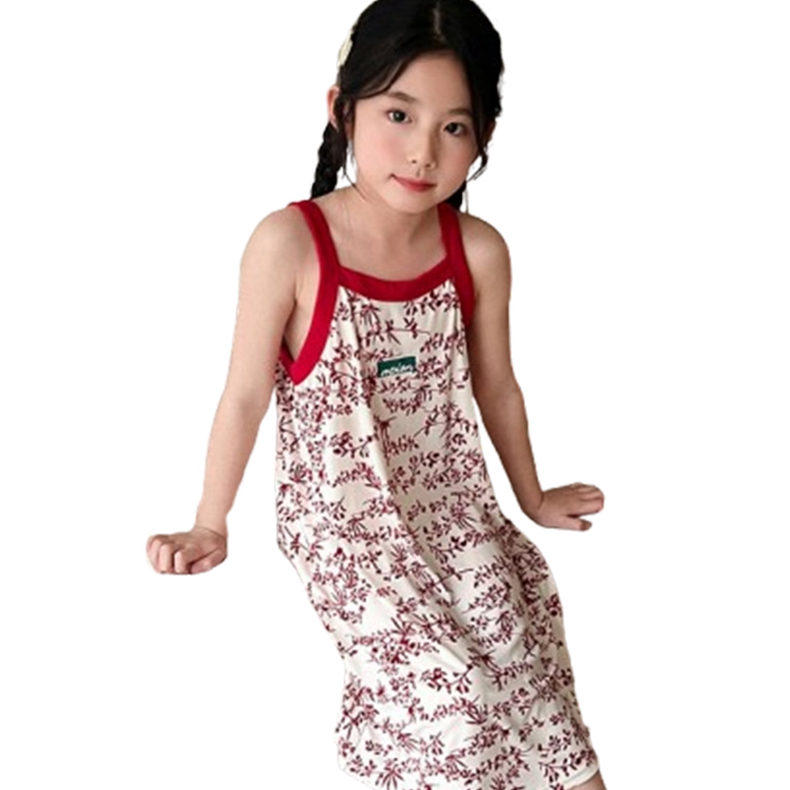 Birthday Dress Girls Summer Daily Leisure Dress Strappy Dress Little ...