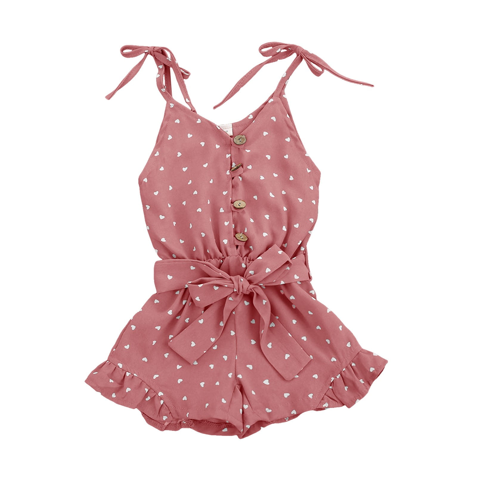Birthday Dress Toddler Baby Girl Summer Clothes Love Heart Romper Tie ...