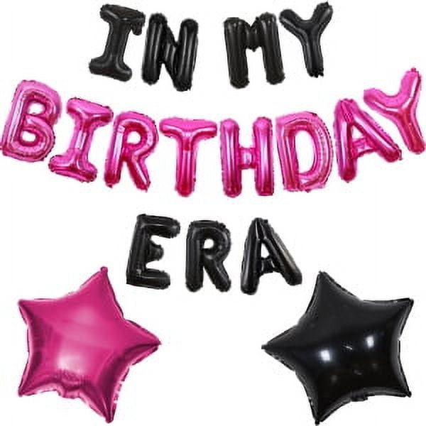 In My Birthday Era Banner Rose Black Happy Birthday Decor In My ...