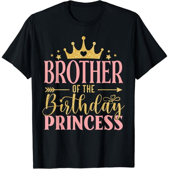 Birthday For Girl Outfit Brother Of The Birthday Princess T-Shirt ...