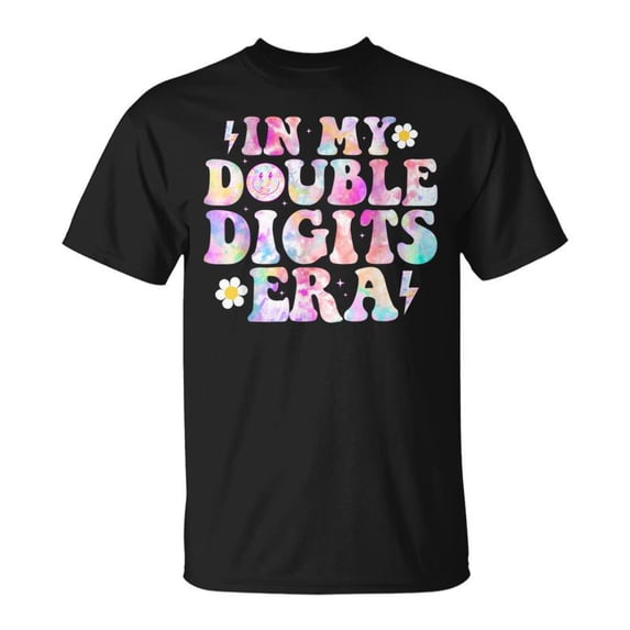 Birthday For Girls Tie Dye In My Double Digits Era TShirt - Walmart.com