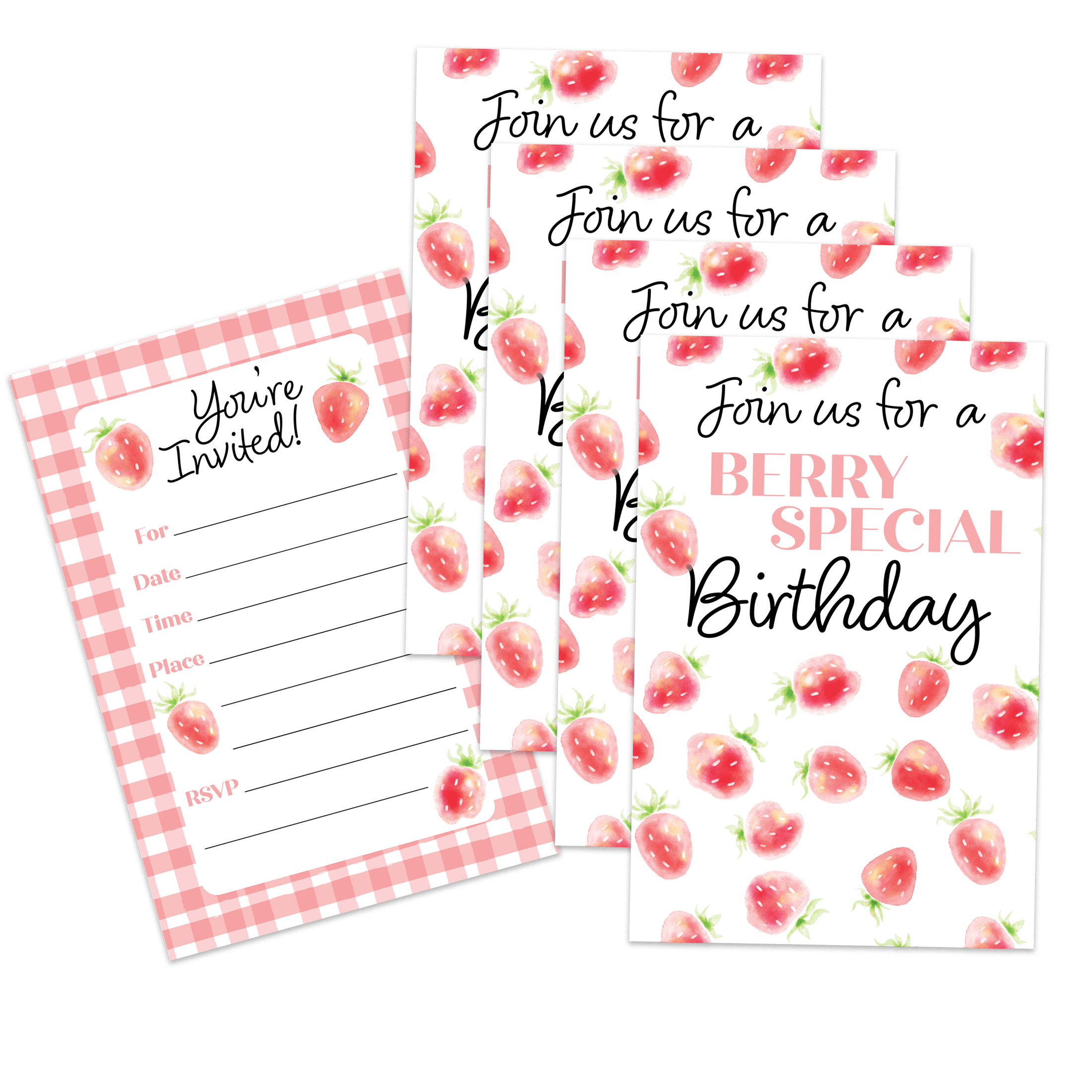 Birthday Galore Strawberry Birthday Party Invitations - Walmart.com
