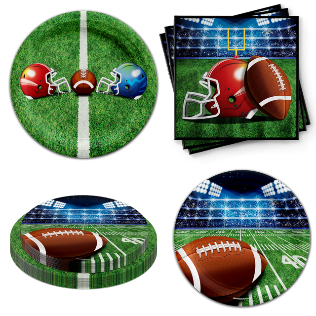Birthday Galore Sunday Football Party Party Tableware Set Includes ...