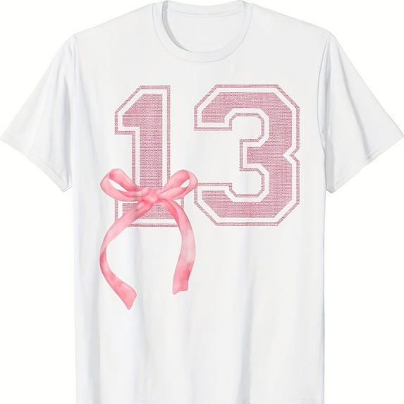 Birthday Gi Pink Coquette B1Ow 13 Year Old Aesthetic Giy T-S1Hirt41 ...