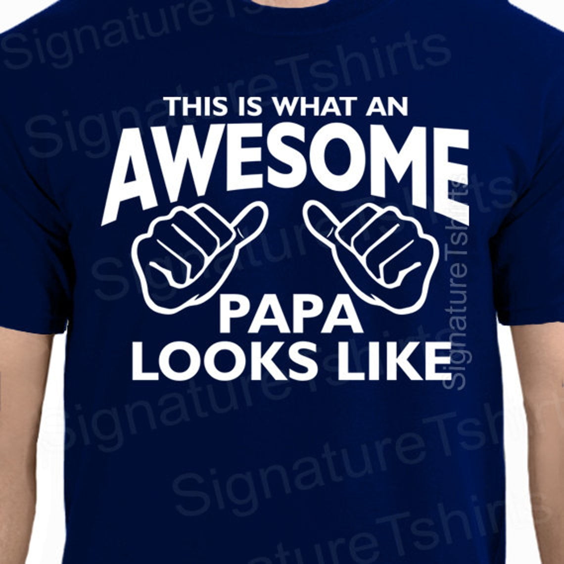 Birthday Gift Awesome Papa Shirt T-Shirt Tshirt Mens Gift For Papa Dad ...