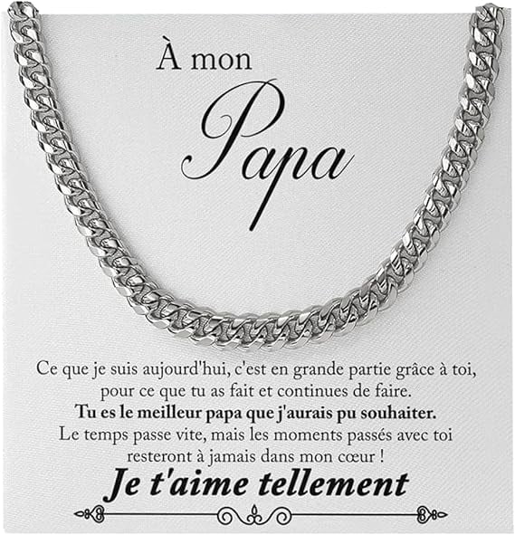 Birthday Gift for Dad from Daughter/Son, Cuban Link Chain for Men ...
