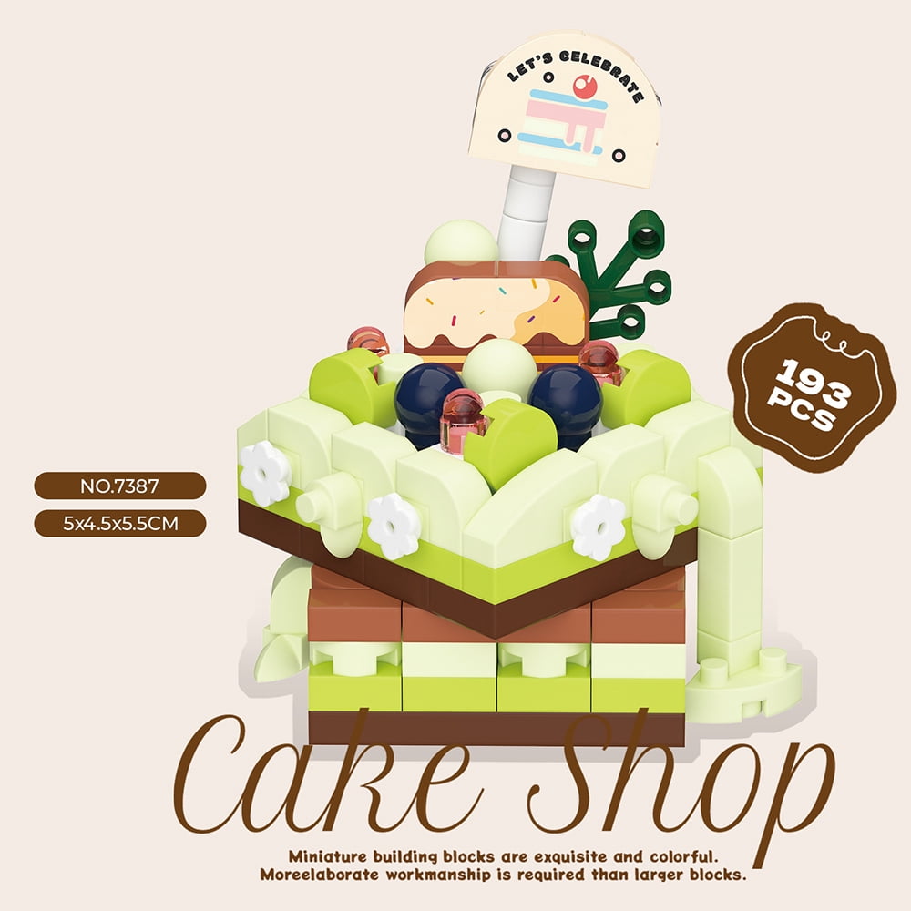 Birthday Gifts DIY Mini Cake Decorations Kids Building Blocks Toys Mini ...