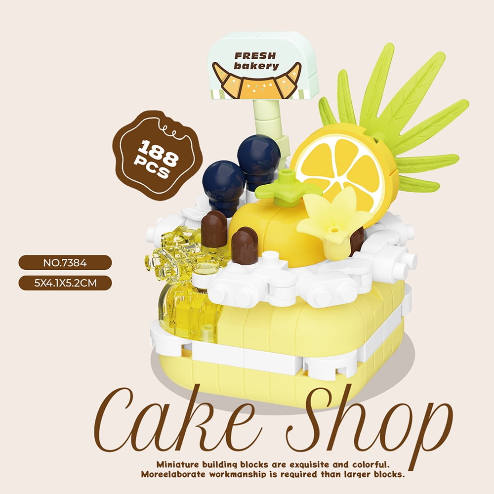 Birthday Gifts DIY Mini Cake Decorations Kids Building Blocks Toys Mini ...