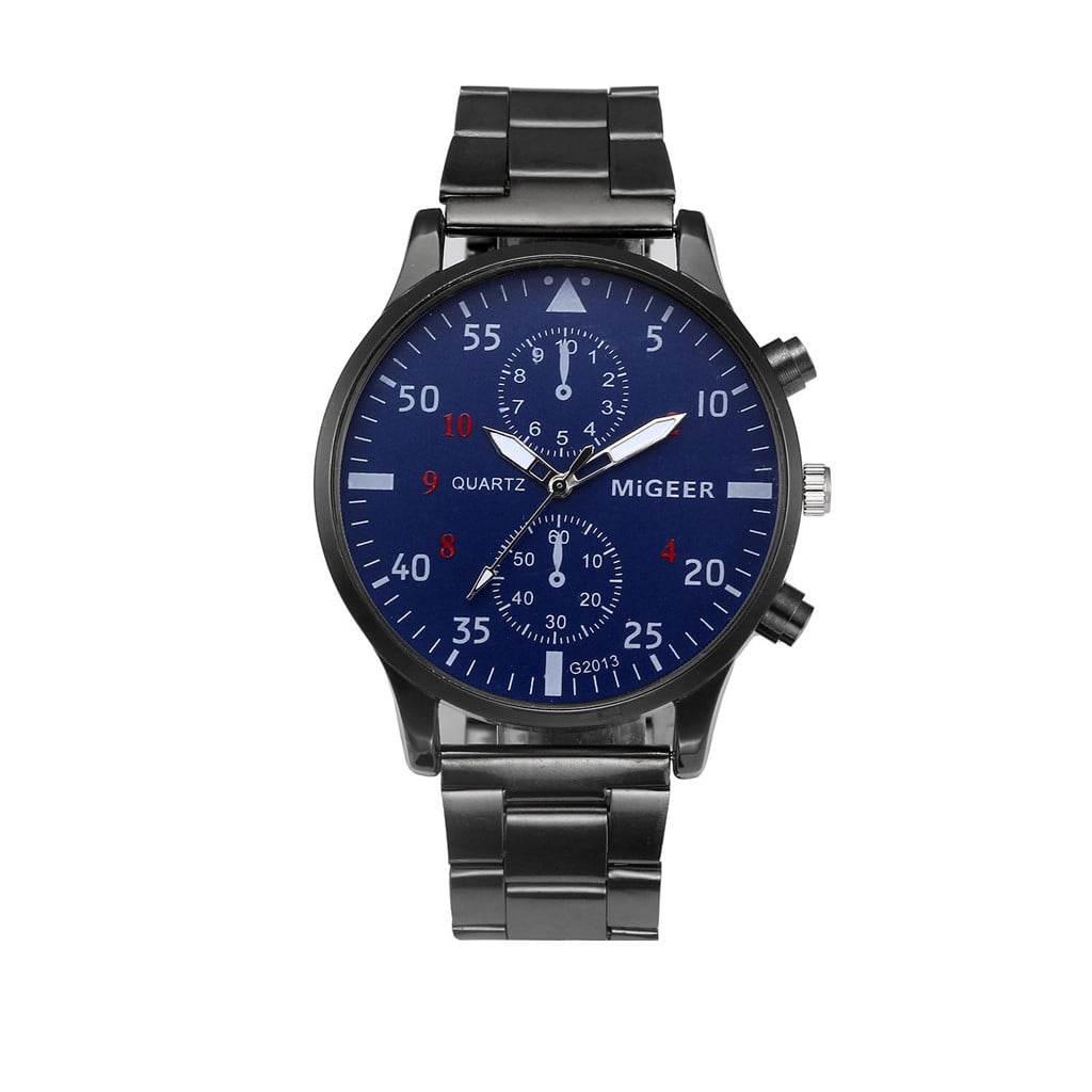 Birthday Gifts Fashion Man Stainless Steel Analog Quartz Wrist Watch ...
