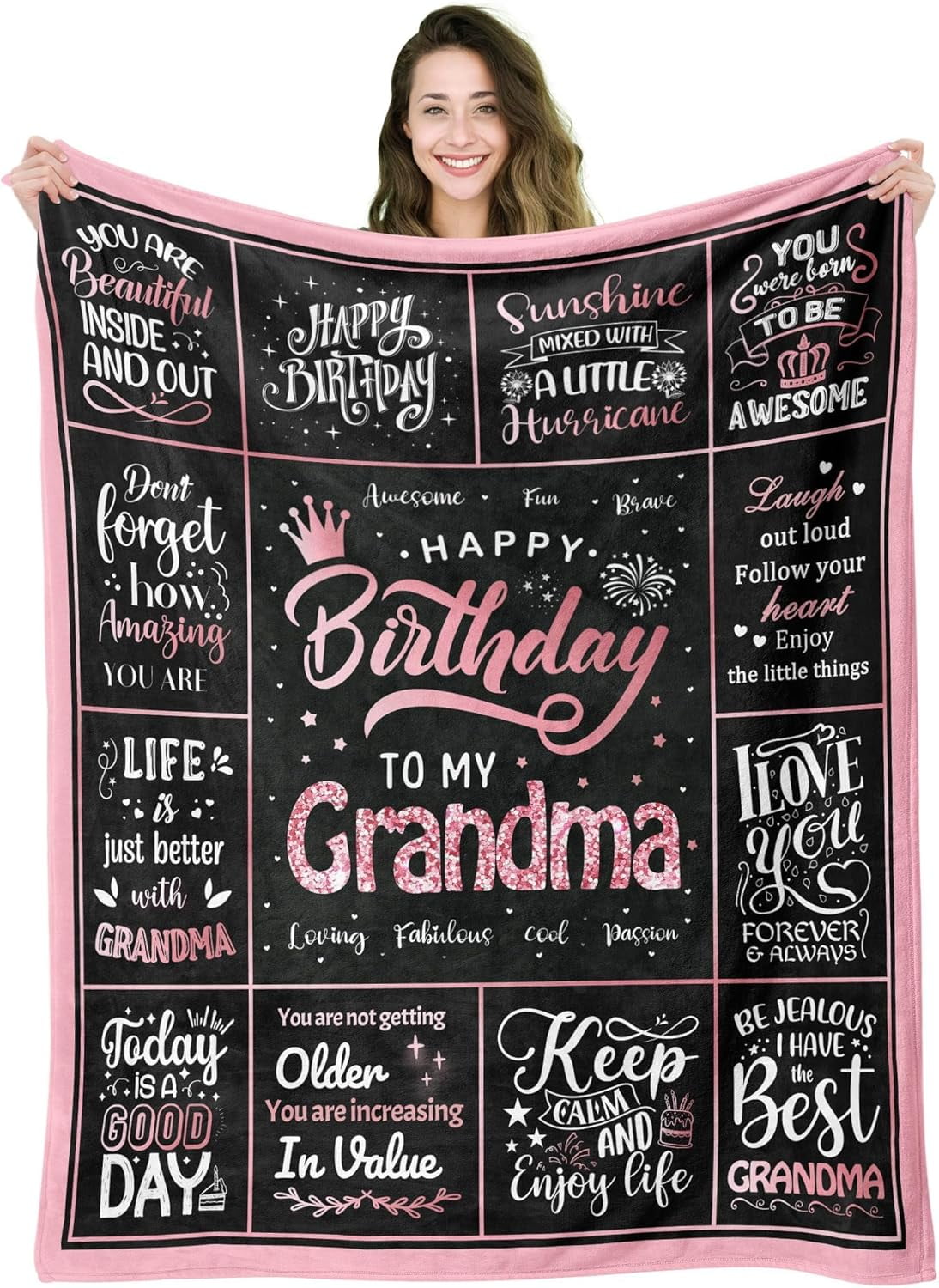 Birthday Gifts for Mom, Happy Birthday Mom Gifts Blanket, Moms Birthday ...