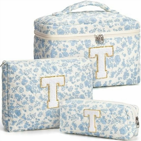 Birthday Gifts for Teen Girls Women, Personalized Initial Makeup Bag ...