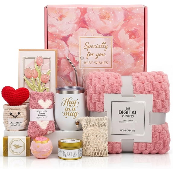 Birthday Gifts for Women, 12Pcs Set Gift Basket for Women, Get Well ...