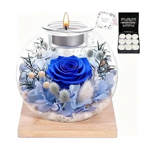 Valentine Eternal Rose Gift Set - Forever Rose Flower in Glass Dome ...