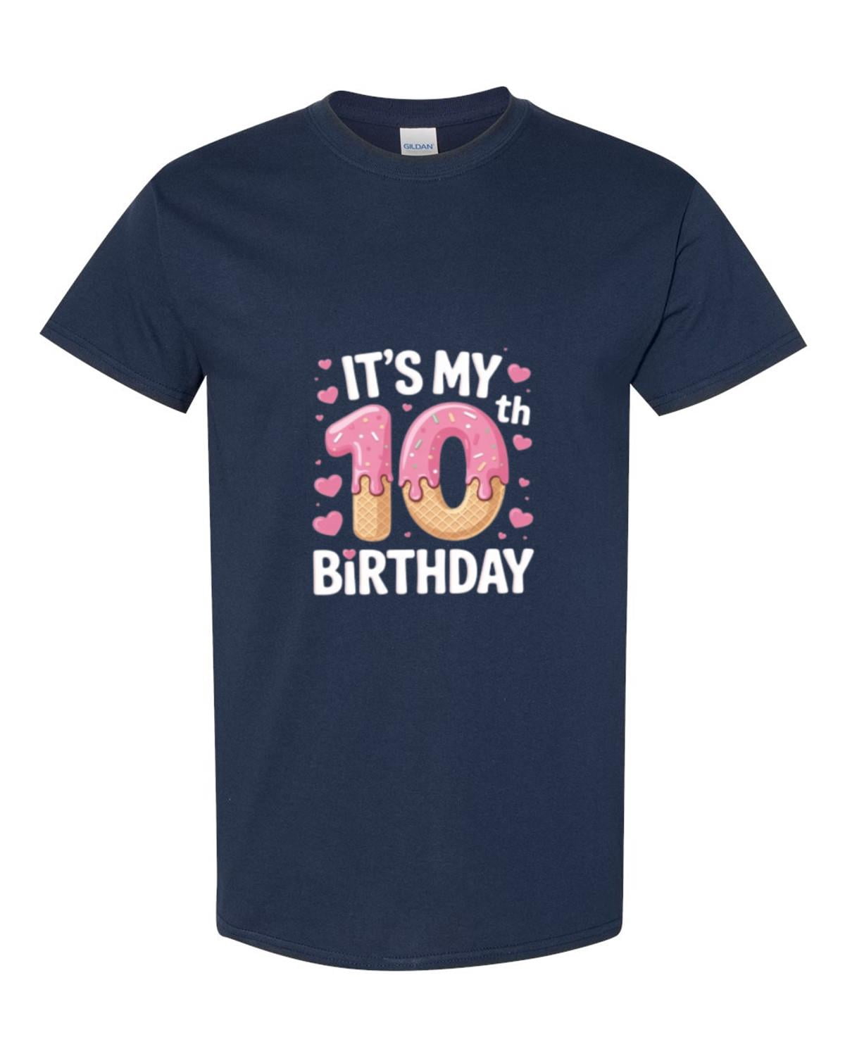 Birthday Girl 10 Years Ice Cream 10th Sweet Party Kids Fun Double ...