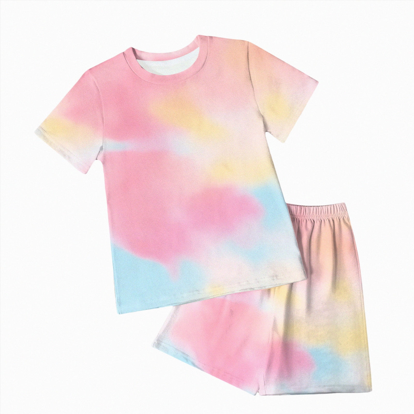 Birthday Girl Outfit Little Girl Casual Set Cute Floral Print Short ...