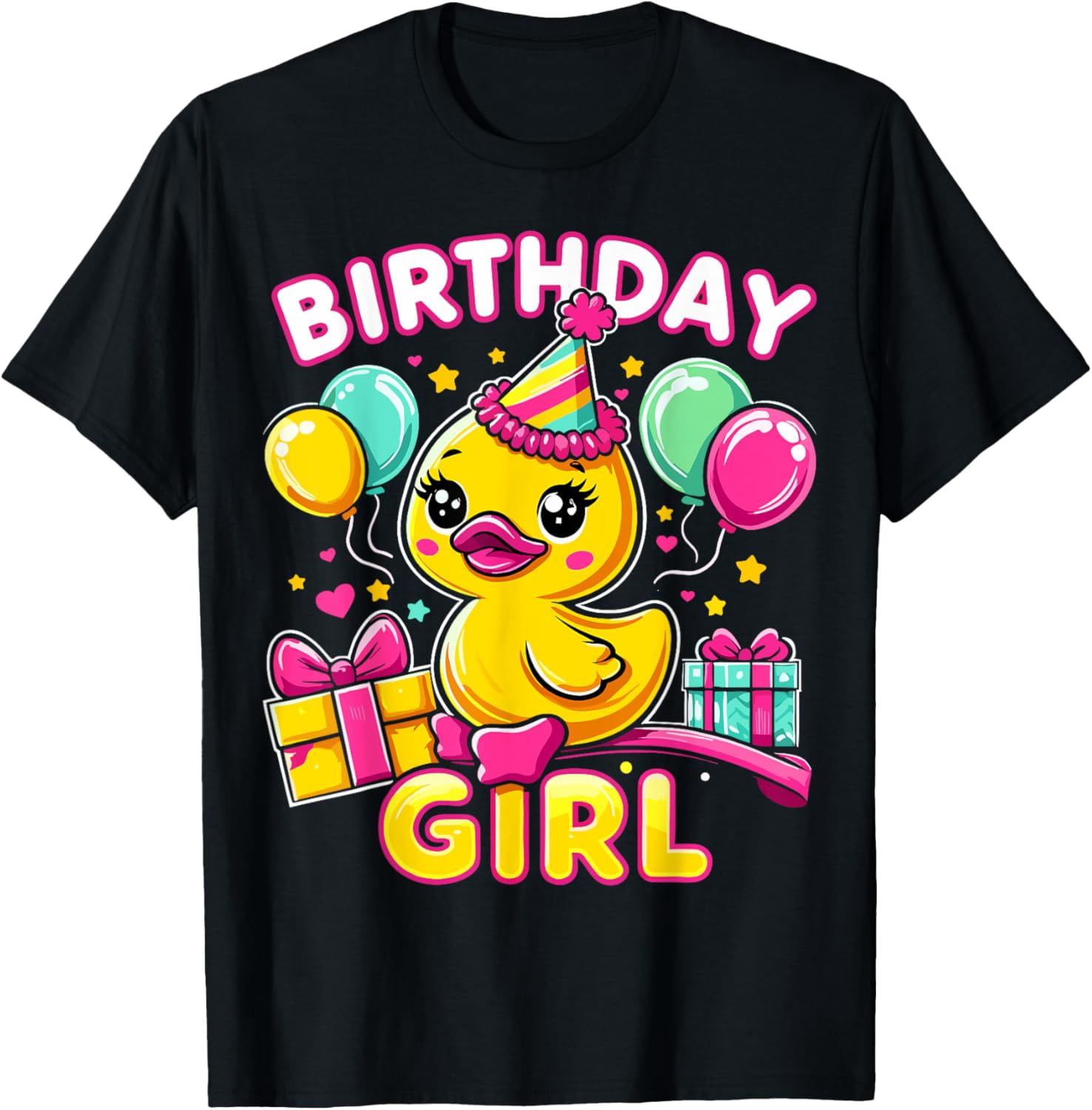 Birthday Girl Rubber Duck T-Shirt - Walmart.com
