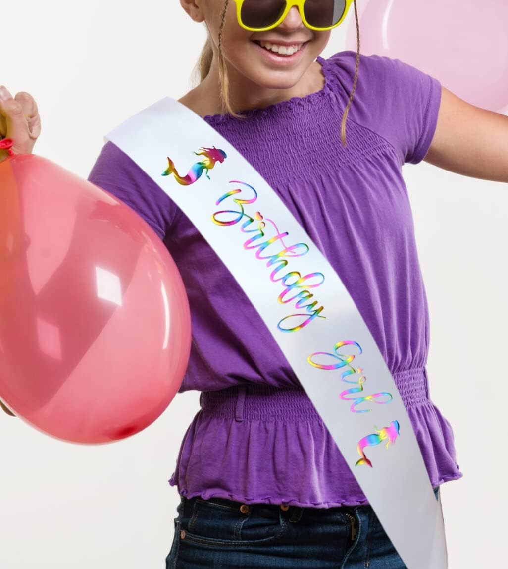 Birthday Girl Sash for Girls and Kids 5,6,7,8,9,10,11,12,13,14 Years ...