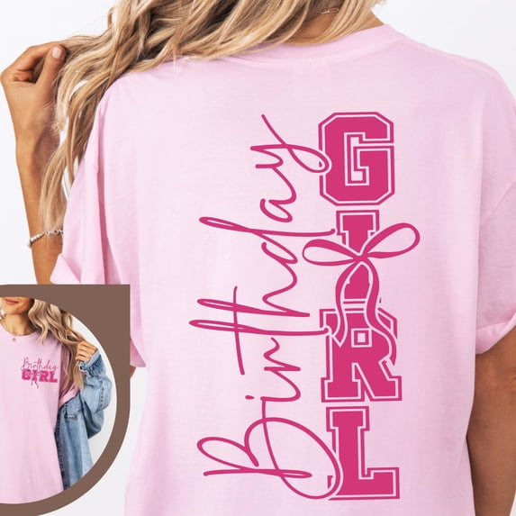 Birthday Girl Shirt Birthday Girl Coquette Gift Girls Birthday Party ...