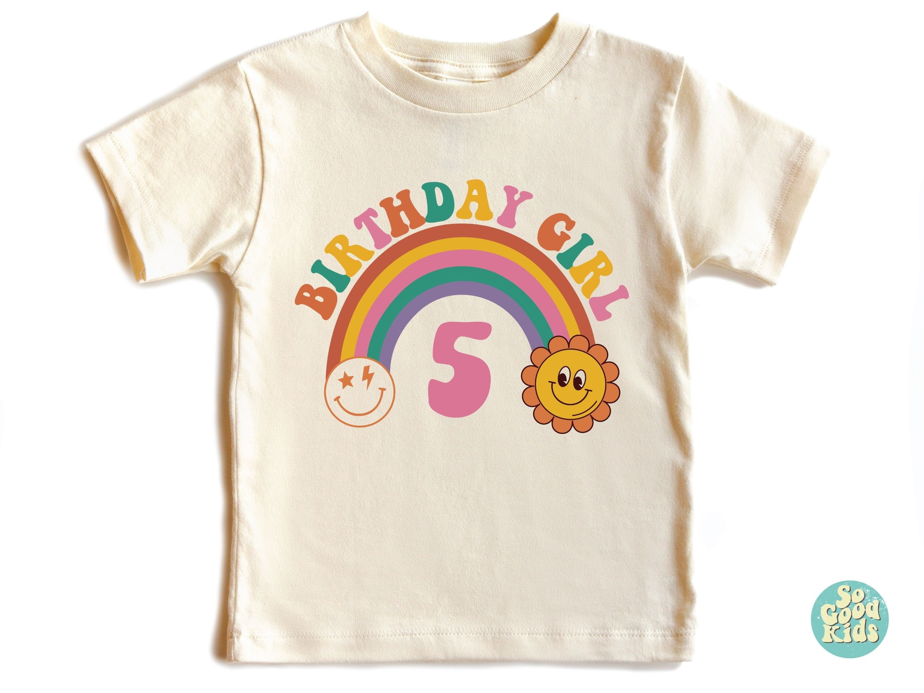 Birthday Girl Shirt, Fifth Birthday Kids Shirt - Five Year Old Birthday Tee, Fifth Birthday ...