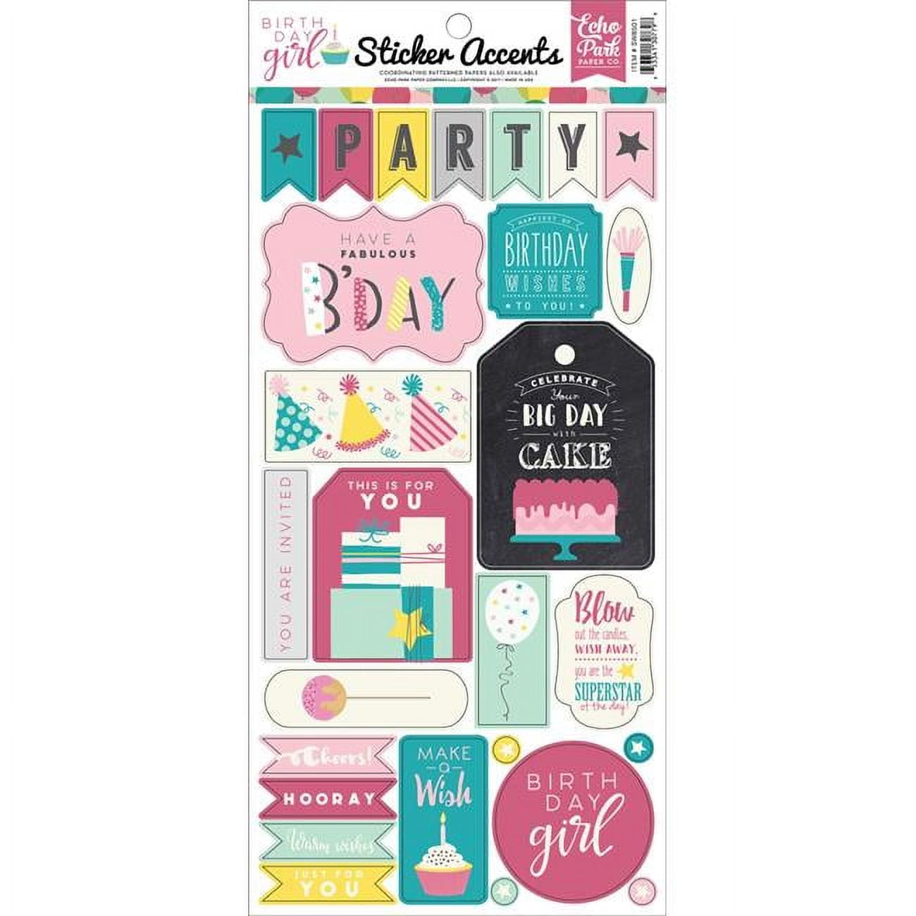 Birthday Girl Stickers 6"x13"- - Walmart.com