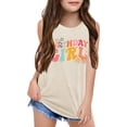 Birthday Girls Sleeveless Tank Top, Kids Casual Crew Neck Graphic Vest ...