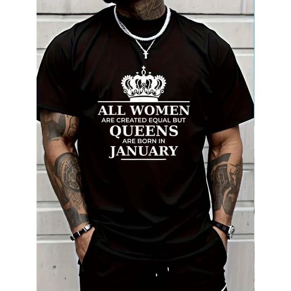 Birthday Girls Women Born In January T-Shirt Soft Cotton Lightweight ...