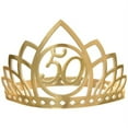 50th Birthday Foil and Foam Crown, Golden Age, 1 Piece, 4 1/2 x 3 1/2 ...